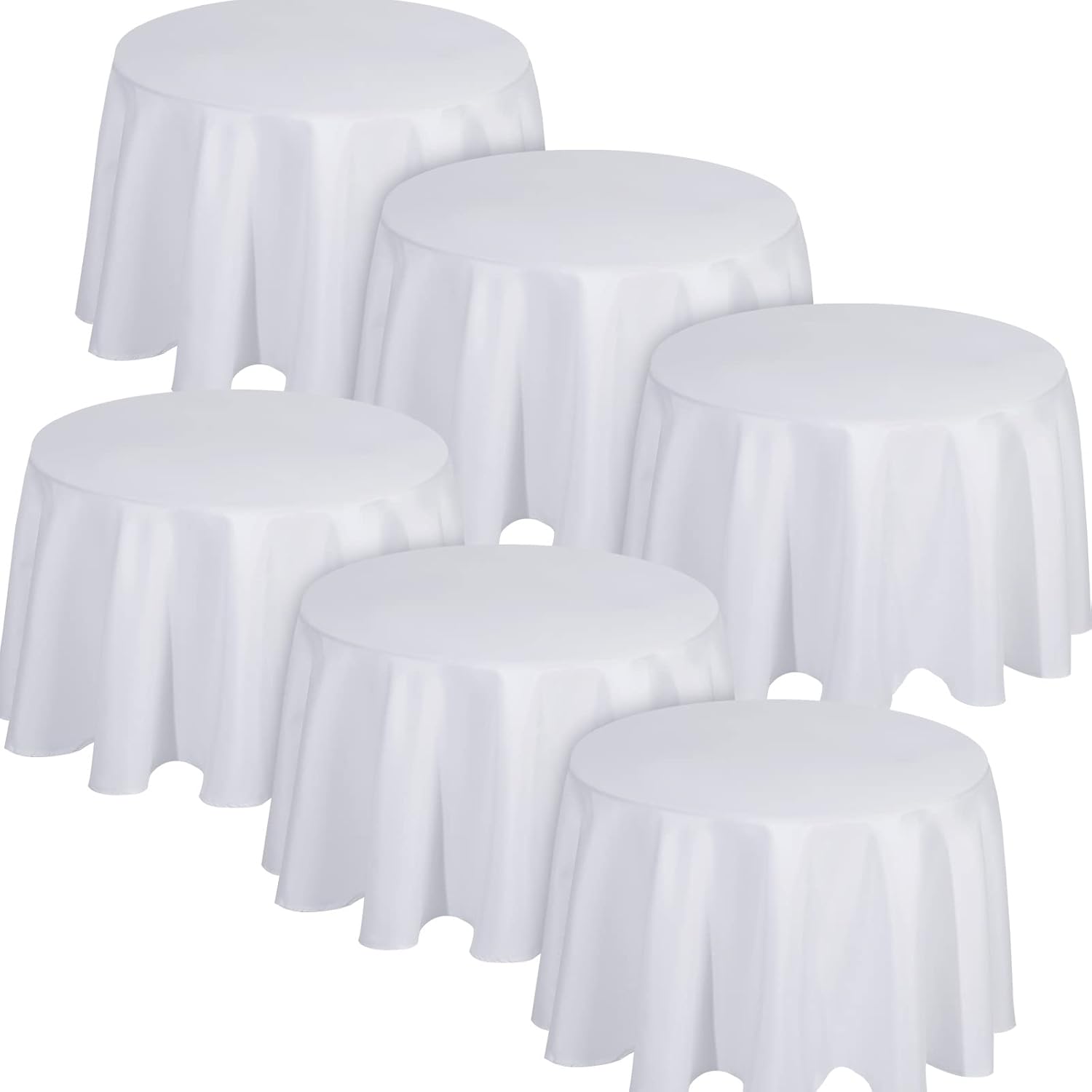 Amazon.com: Mixweer 6 Pack 48 Inch Round Tablecloth Fitted 20-28 Inch ...