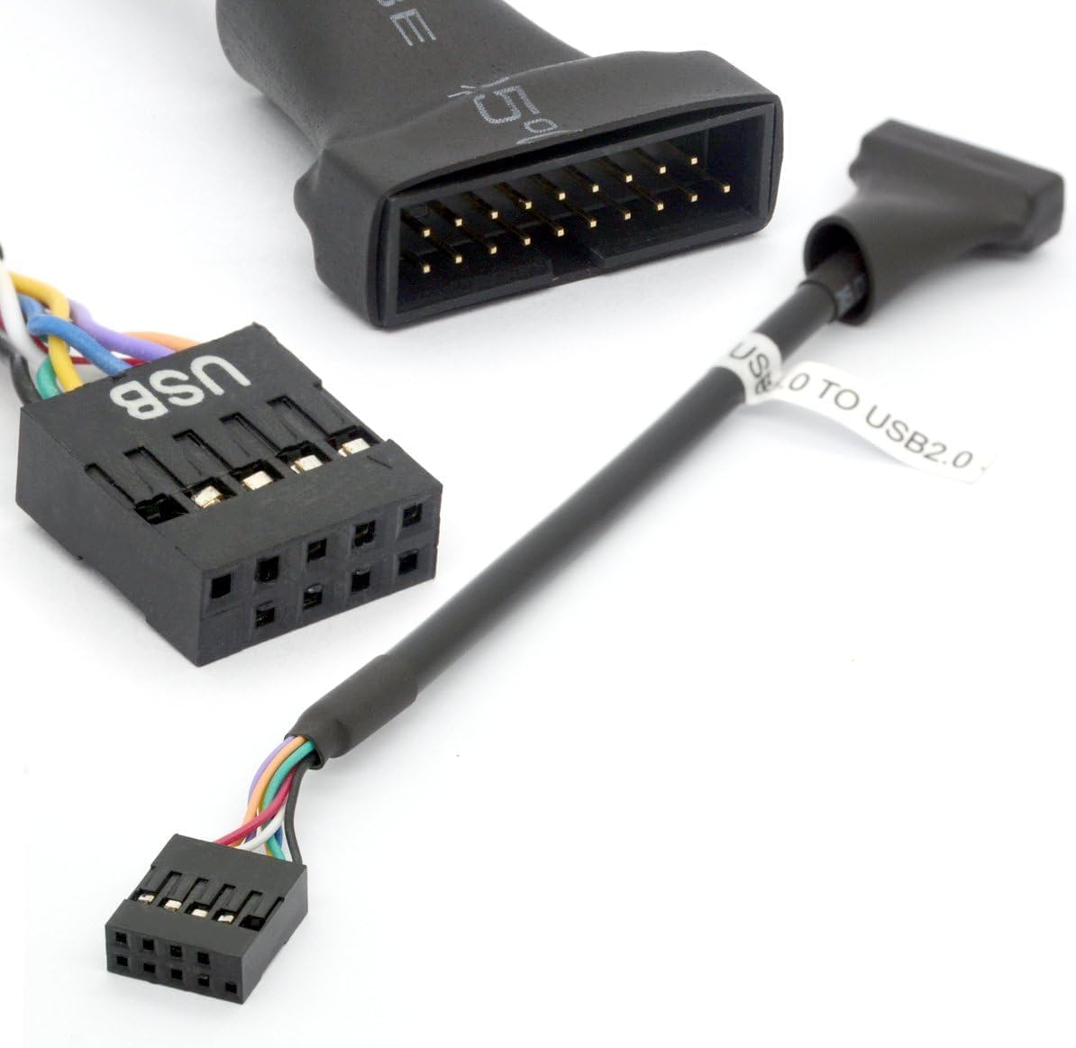 Multibao USB 3.0 Motherboard Male Header 20 pin to 9 pin Female USB 2.0 ...