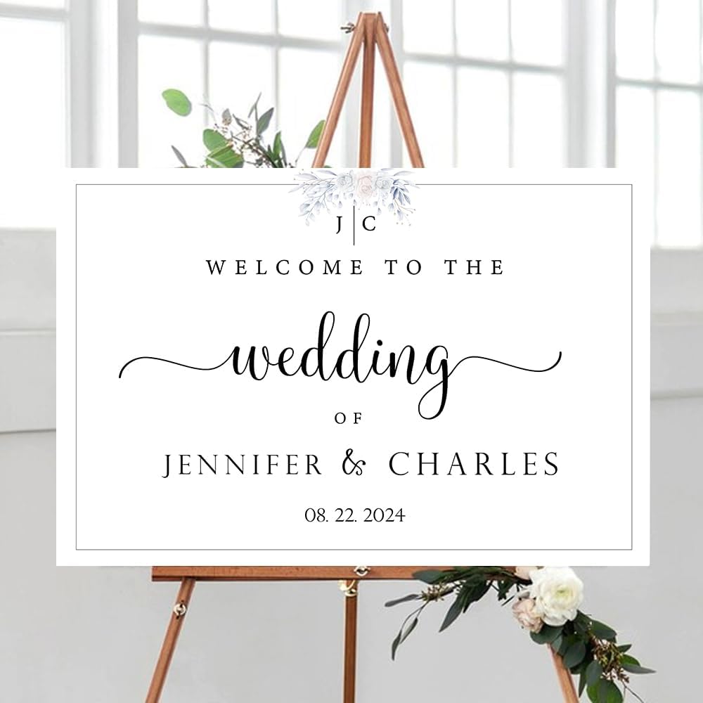 Amazon.com : Personalized Welcome To Our Wedding Sign, Custom Wedding ...