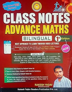 Buy Rakesh Yadav Class Notes Advance Maths Bilingual 2024-25 Edition ...