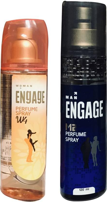Buy Engage W4 PERFUME SPRAY, M2 PERFUME SPRAY (PACK OF 2) Perfume - 240 ...
