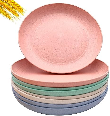 Amazon.com | Nook Theory Deep Dinner Plates Set of 8 - Wheat Straw ...