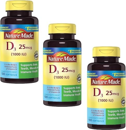 Amazon.com: Nature Made D3 1000IU Vitamin D Supplement Liquid Softgels ...