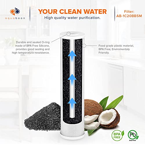 Universal Whole House 1 Micron 20-inch Sediment and Coconut Shell Water ...