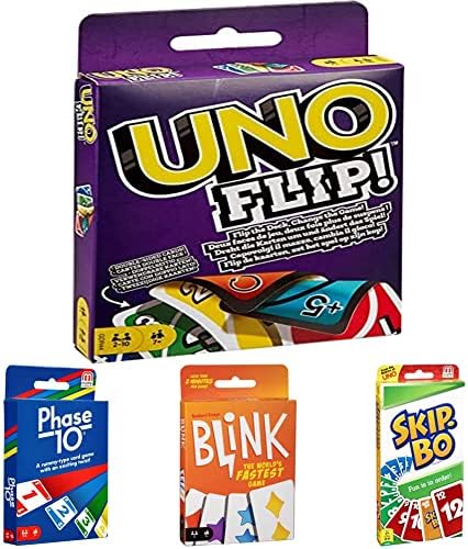 Buy Mattel Games Uno Flip Side Phase 10 Card Game, Multi Color ...