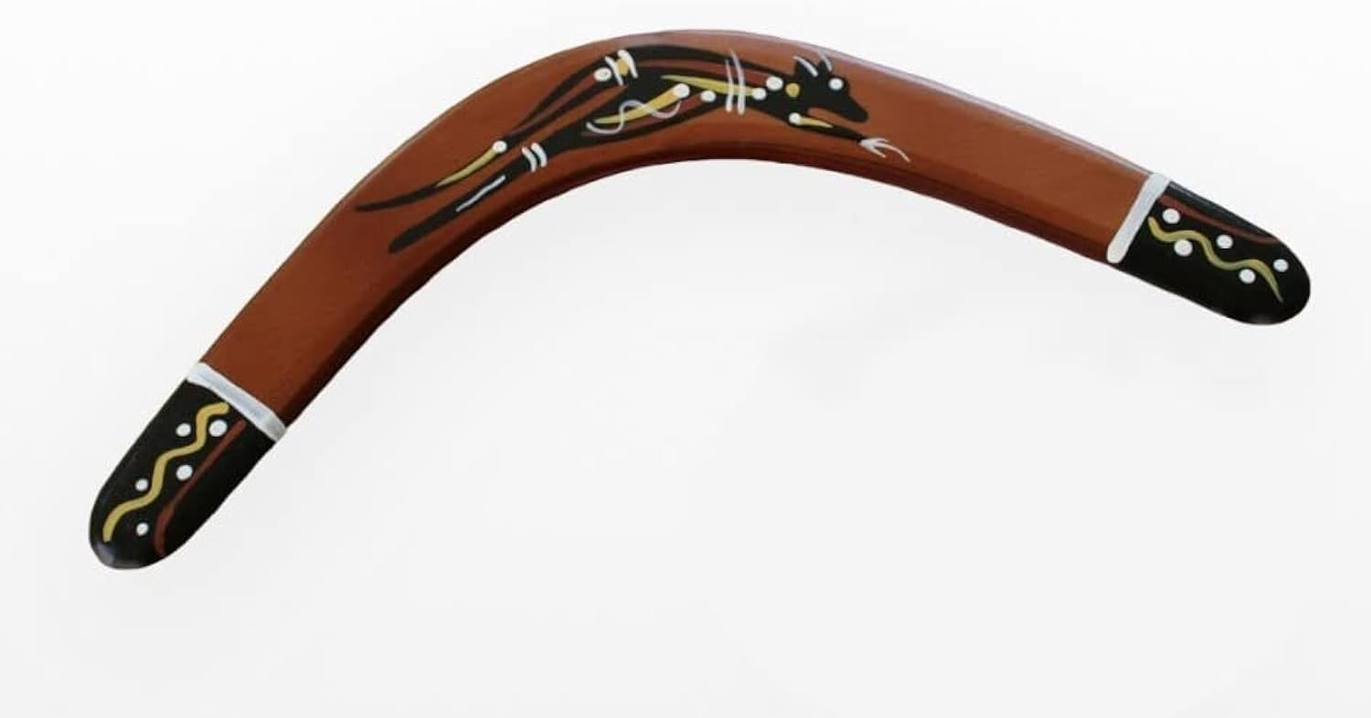 Authentic Australian Made 12" Wooden Boomerang - Traditional Flying ...
