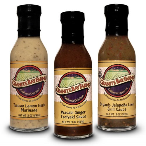 Amazon.com : Granite Bay Farms Marinades and Sauces Sampler, 3-Count ...
