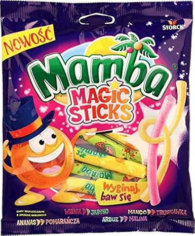 Amazon.com : MAMBA Magic Sticks chewy candies from Europe 150g ...