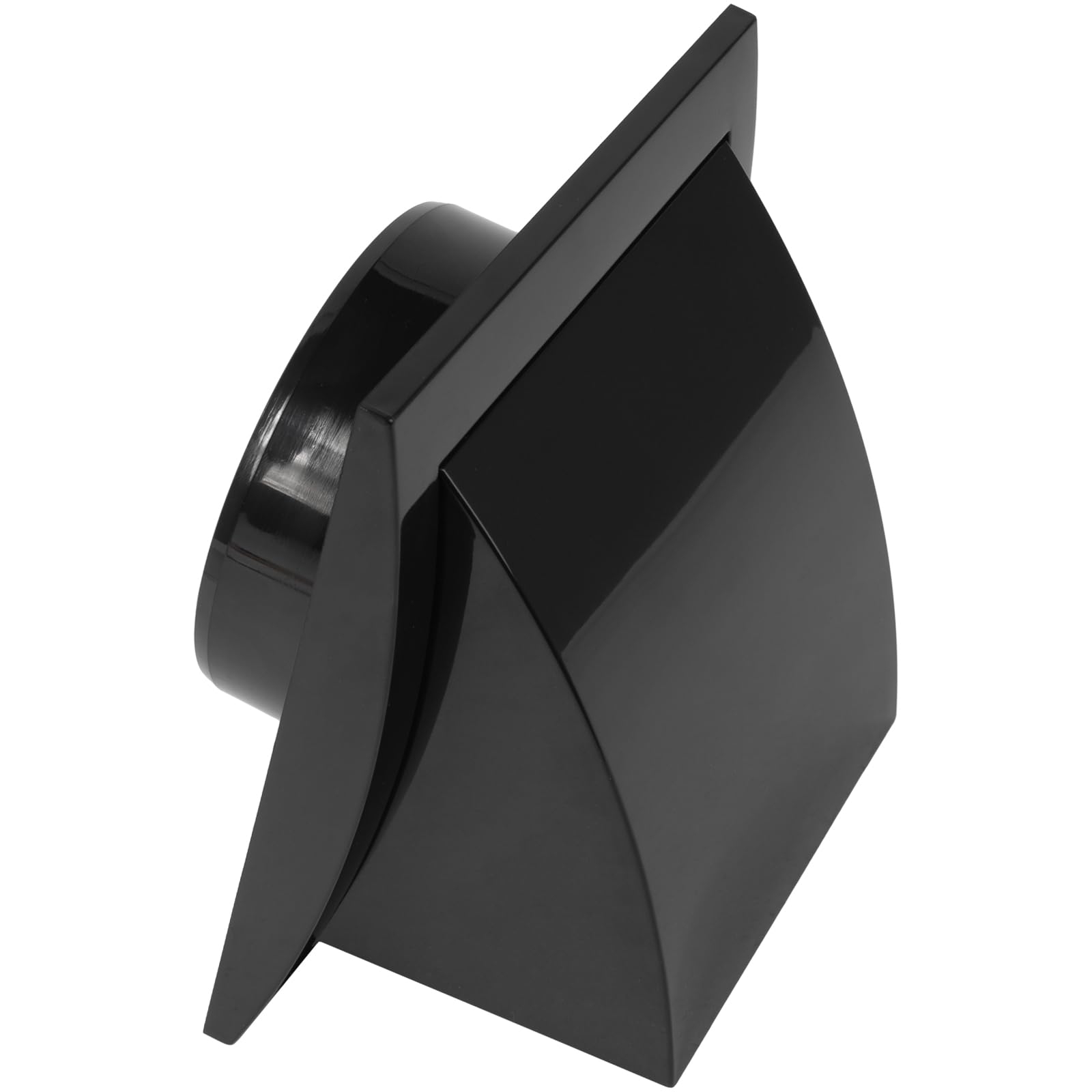 HVAC OV 4 Inch Black ABS Plastic Exhaust Dryer Vent Cover with Hood ...
