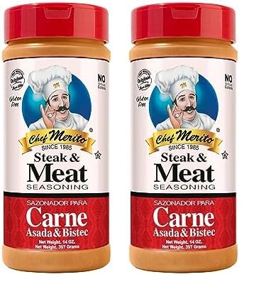 Amazon.com : Chef Merito Carne Asada Meat Seasoning, 14 Ounce (Pack of ...