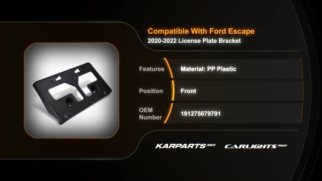 Watch for Ford Escape 2020 2021 2022 License Plate Bracket | Front on ...