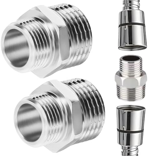 Chenyoyangfen 2pcs Shower Hose Connectors Male to Female Threaded ...