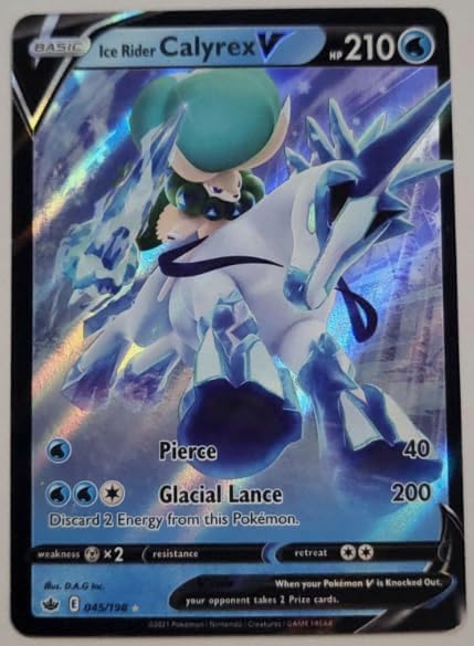 Amazon.com: Ice Rider Calyrex V - 045/198 - Ultra Rare - Chilling Reign ...