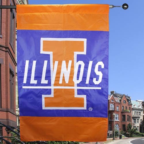 University of Illinois Fighting Illini Large House Flag 2 Sided Banner ...