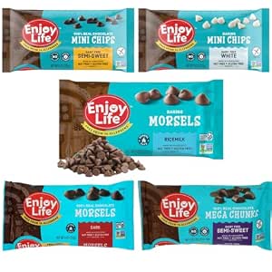 Amazon.com: Enjoy Life Chocolate Chips Variety Pack, 5 Count (9 oz Bags ...