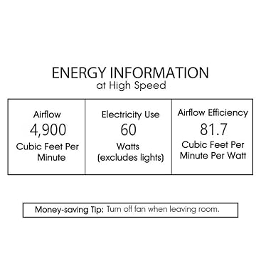 LEDLUX 52" Ceiling Fan with Light and Remote, Flush Mount Ceiling Fan 4 ...