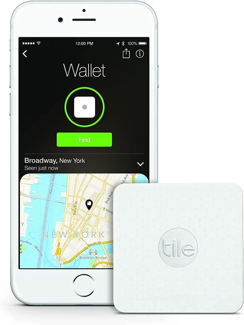 Tile Slim (2022) 1-Pack. Thin Bluetooth Tracker, Wallet Finder and Item ...