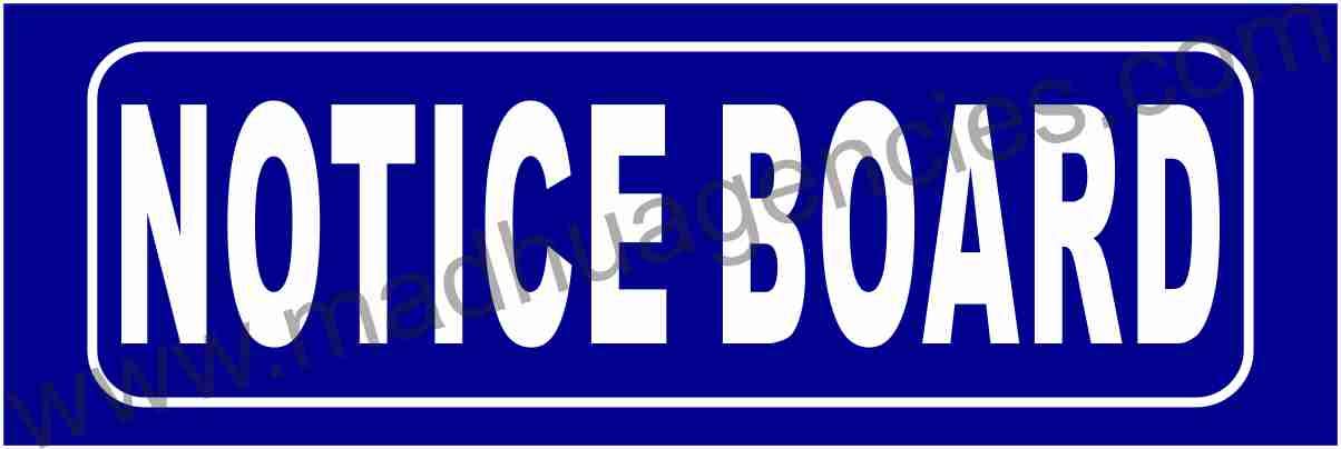 3mm ACP Signboard with Self Adhesive Blue Color-Notice Board School ...