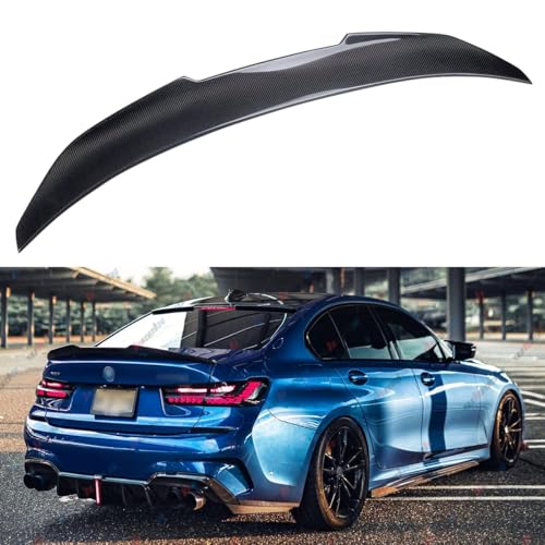 WheelX Real Carbon Fiber Rear Spoiler Compatible with - Want It All