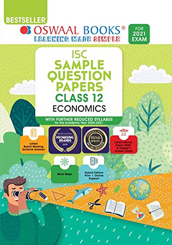 Oswaal ISC Sample Question Papers Class 12 Economics Book (Reduced ...