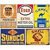 Amazon.com : Reproduced Vintage Tin Sign Pack, Gas Oil Retro Advert Antique Metal Signs for ...