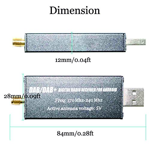 DAB/DAB+USB Adapter, XISEDO DAB Dongle auto DAB Digitale Radio ...