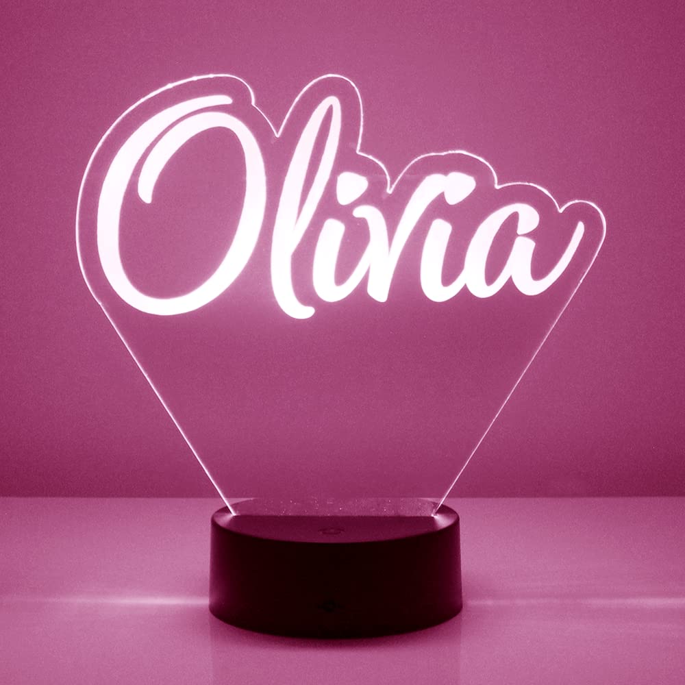 Custom Name LED Sign Night Light Lamp with Remote, Light Up Display ...