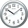 Amazon.co.jp: セイコークロック(Seiko Clock) 掛け時計 銀色メタリック 直径28.0x4.6cm 電波 アナログ コンパクトサイズ KX256S : ホーム＆キッチン