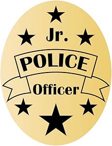 Amazon.com: JAM PAPER Police Badge Kids Stickers - Junior Officer ...