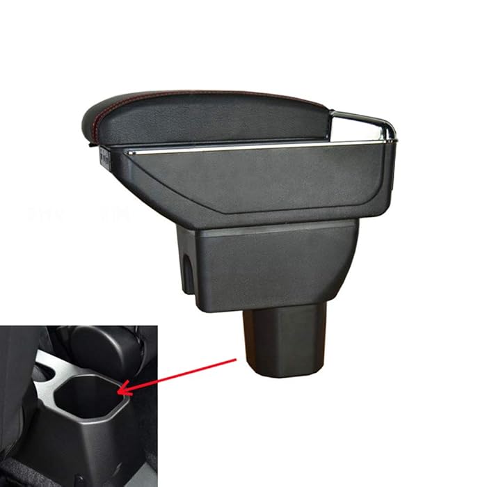 Buy SZSS-CAR Leather Car Center Console Auto Armrests Storage Without ...