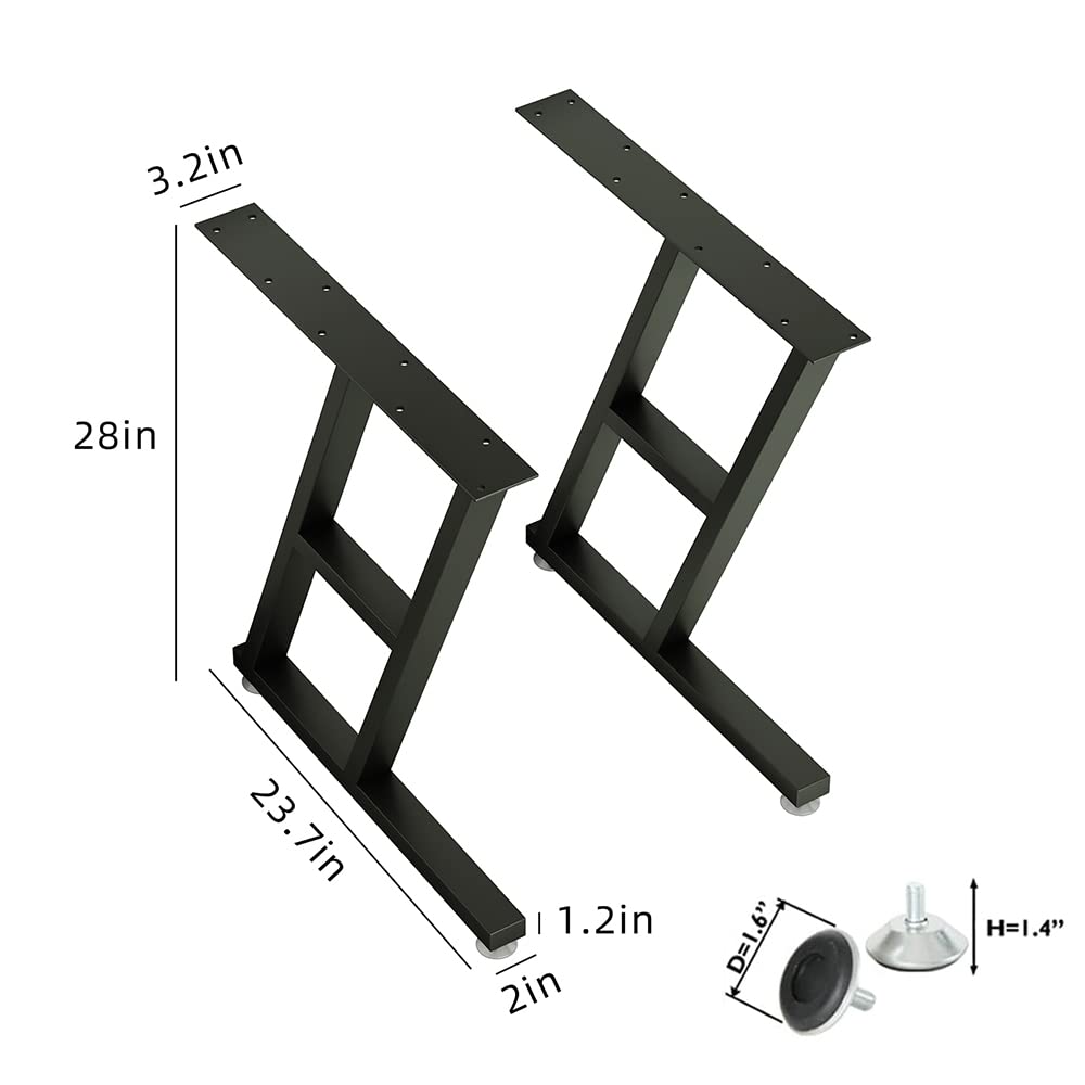 Snapklik.com : FJANKUI Table Legs 28 Hig Metal Desk Legs Set Of 2 ...