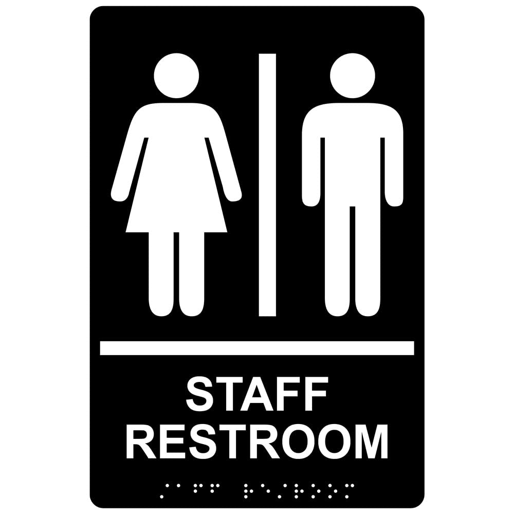 Amazon.com: ComplianceSigns.com Staff Restroom Sign, ADA-Compliant ...
