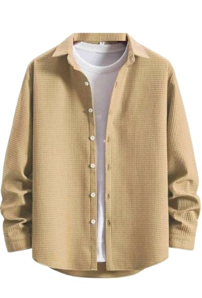 LOVINGVIBE CREATION Men's Waffles Pattern Pure Imported Popcorn Fabric ...