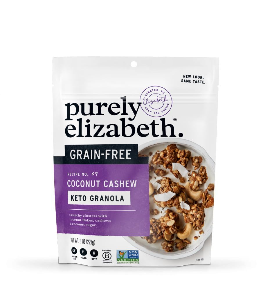 Amazon.com : Purely Elizabeth, Coconut Cashew, Keto Granola, Grain-Free ...