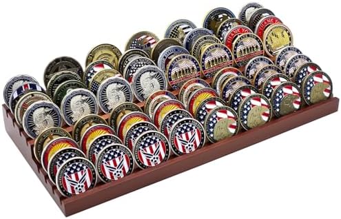 Amazon.com: LIUYALO 100% Solid Wood Challenge Coin Display Stand,Three ...