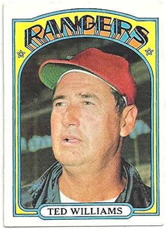 Amazon.com: TED WILLIAMS COLLECTIBLE BASEBALL CARD - 1972 TOPPS ...