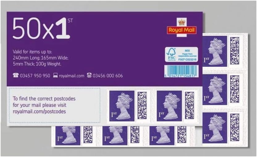 Royal Mail 8 x 1st Class Stamp Book : Amazon.co.uk: Stationery & Office ...