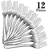 Amazon.com: E-far 12-Piece Stainless Steel Hammered Dinner Forks Set ...