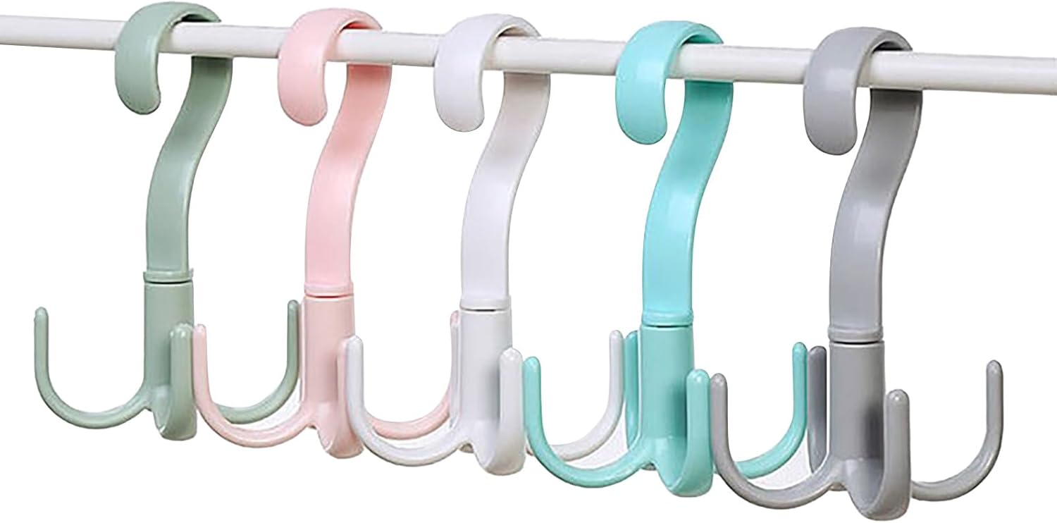Amazon.com: Miskall 8 Pcs 4 Claws Closet Hangers, Rotatable Design ...