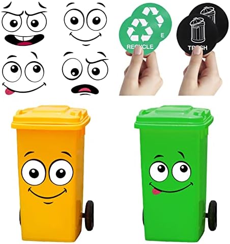 Funny Wheelie Bin Stickers, 4 Sheets Cartoon Expressions Bin Stickers ...