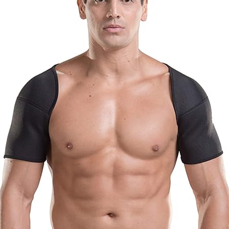 Amazon.com: Kuangmi Double Shoulder Support Brace Strap Wrap Neoprene ...