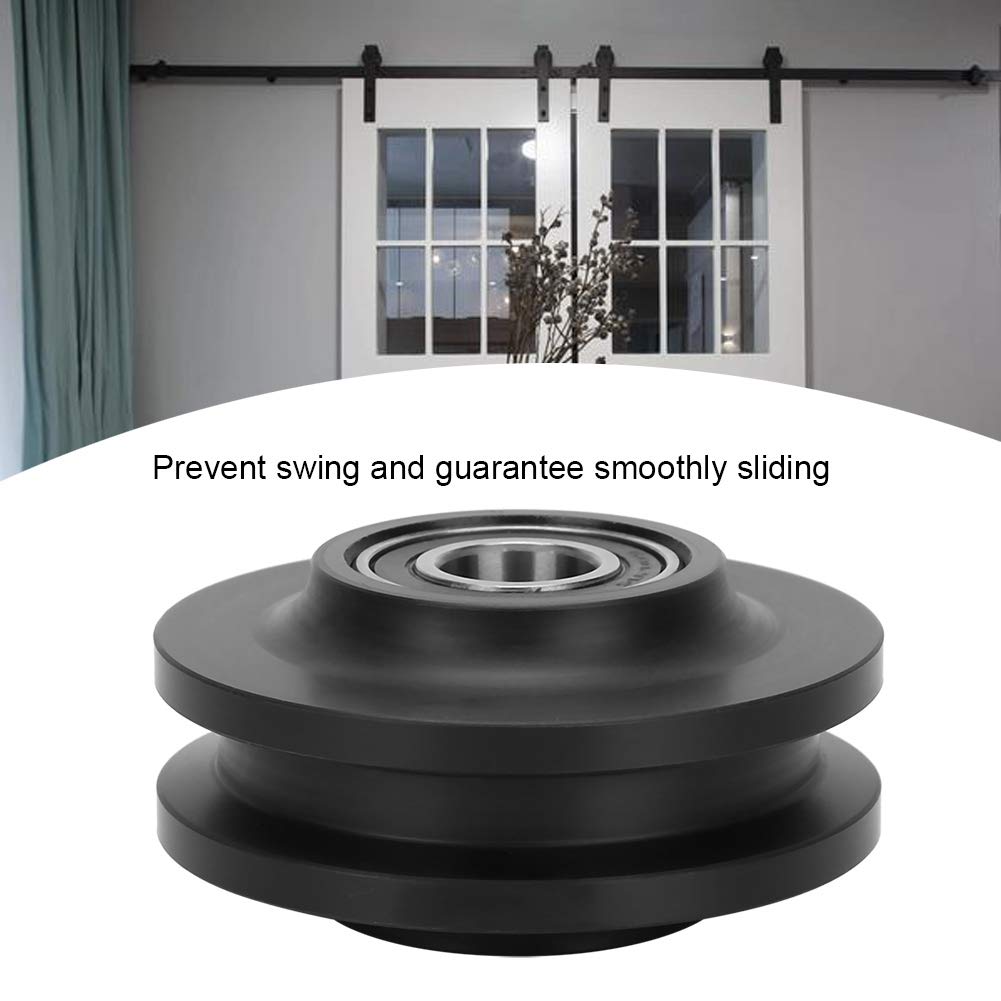 Buy Ruiqas Barn Door Pulley Carbon Steel Sliding Door Hanging Rail Door ...