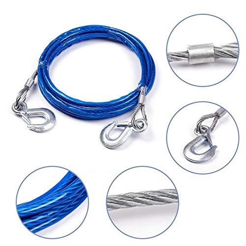 Stainless Steel Wire Tow Rope with 3 Ton (8mm*4mtr) Capacity Emergency ...