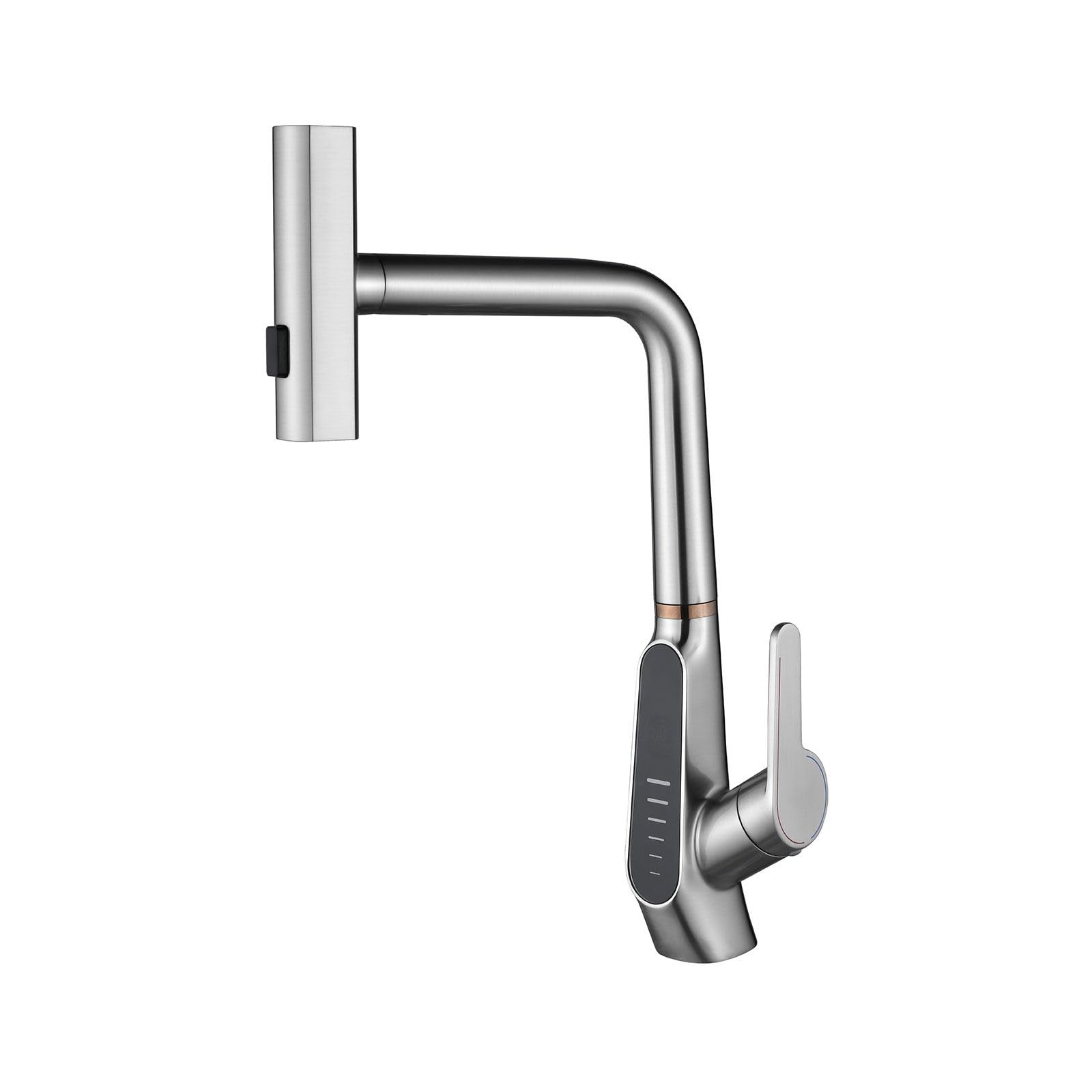 BEITH Waterfall Kitchen Sink Mixer Taps with Pull Out Sprayer, 3 Modes ...