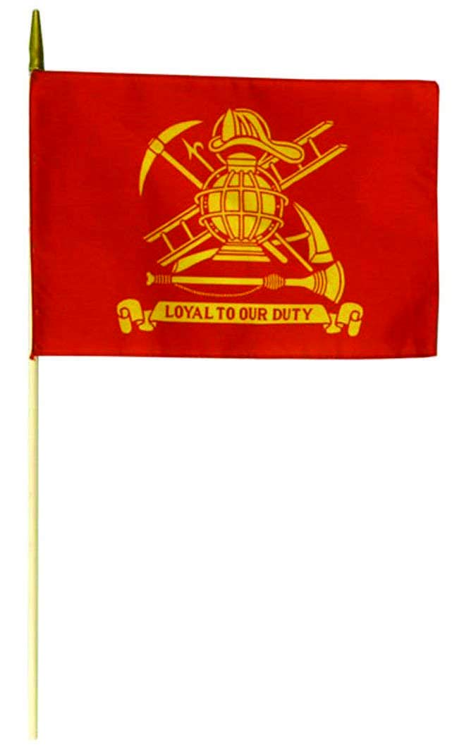 Amazon.com : Fireman Firefighter Stick Flag 12x18" Polyester Flags on ...