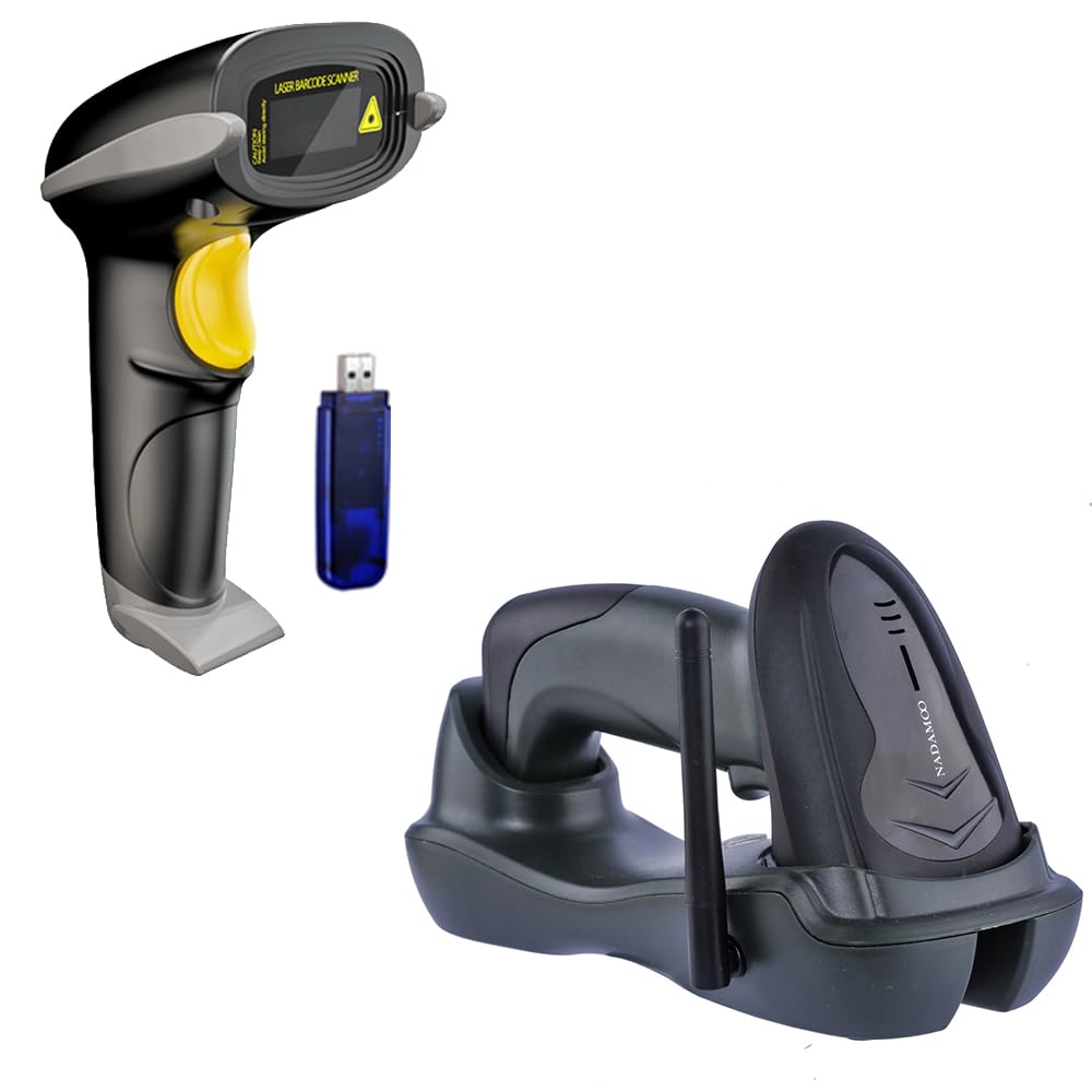 Amazon.com : NADAMOO Bur3069 1D Wireless Barcode Scanner with Cradle ...