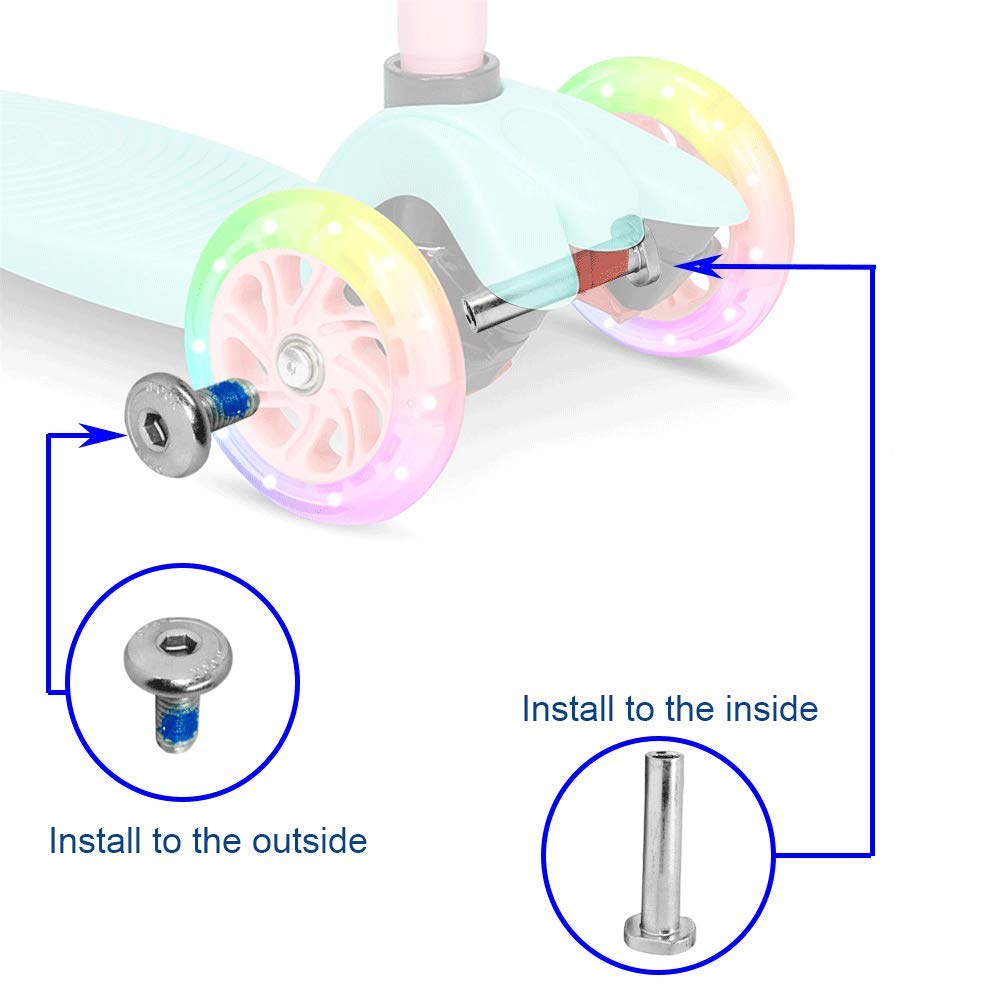 Snapklik.com : OTFAITP Front Wheel Screw Assembly For Kids Scooters