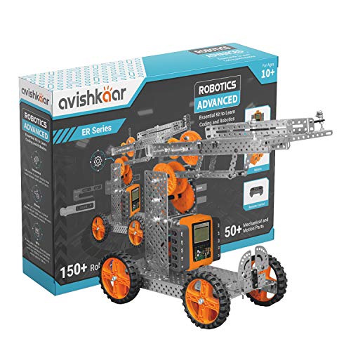 Avishkaar Robotics Advanced Kit, 150-in-1 DIY STEM Metal Kit, Multicolor, 150+ Parts, Learn ...