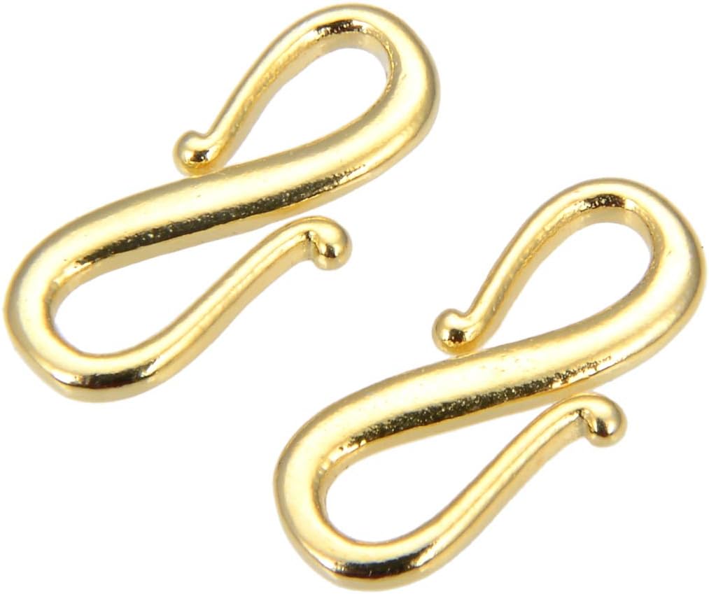 Amazon.com: HLLMX 40 PCS Golden S-Hook Clasp 304 Stainless Steel Hook ...