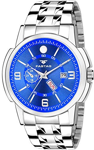 Buy fastag Analogue Men's Watch (Blue Dial Silver Colored Strap) at ...